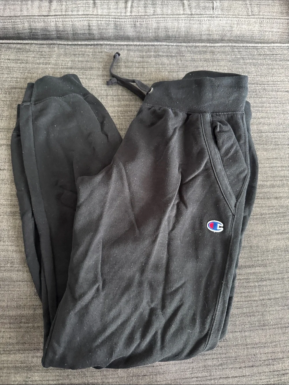 Champion | Pants | Champion Black Mens Joggers With Embroidered Logo ...